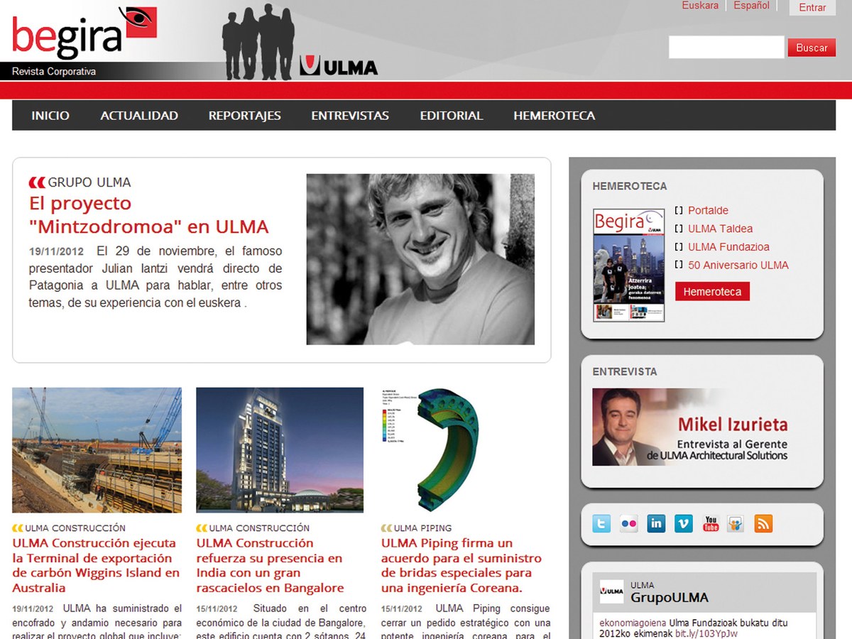 Grupo ULMA launches the OnLine version of its Begira Magazine — ULMA Begira
